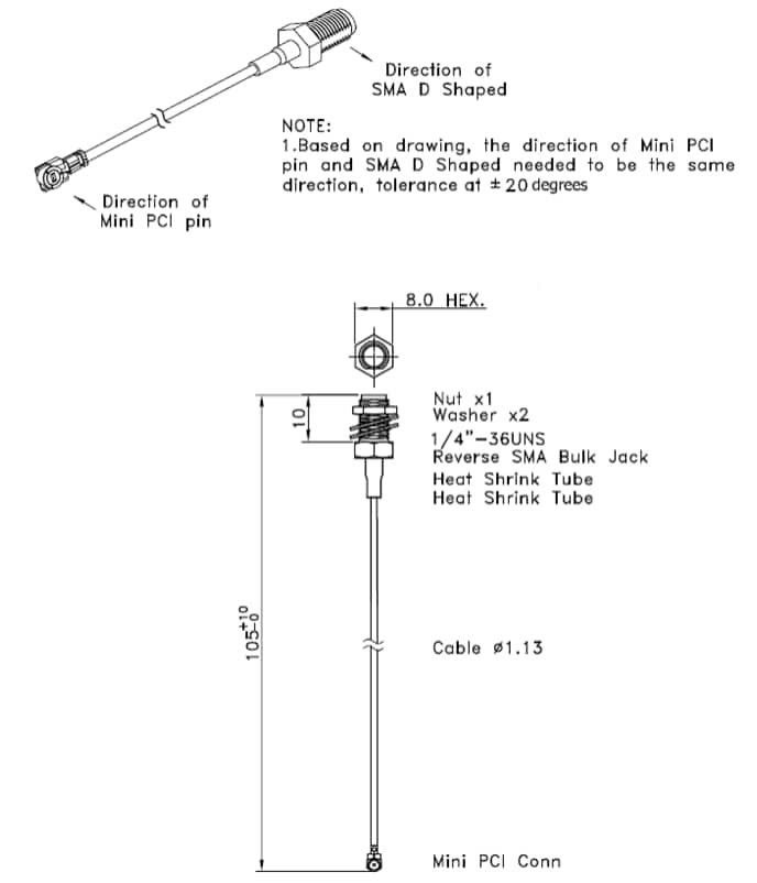 Bulkhead Female Cable Assemblies - TE | Mouser